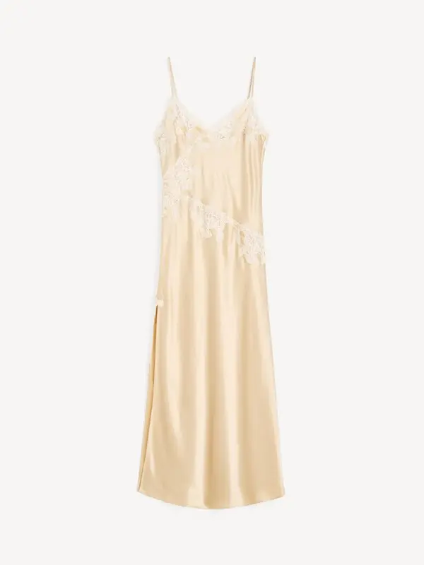 BY MALENE BIRGER Vera Satin Maxi Dress - Vanilla Cream