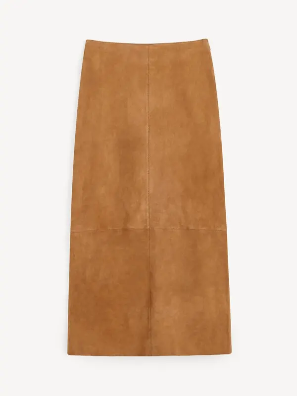 BY MALENE BIRGER Palomie Suede Maxi Skirt - Rusty Sand