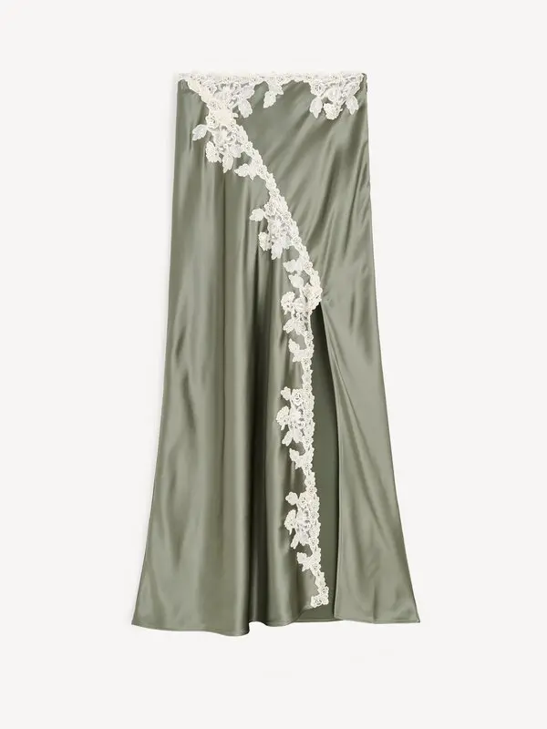 BY MALENE BIRGER Erika Maxi Skirt - Deep Lichen Green