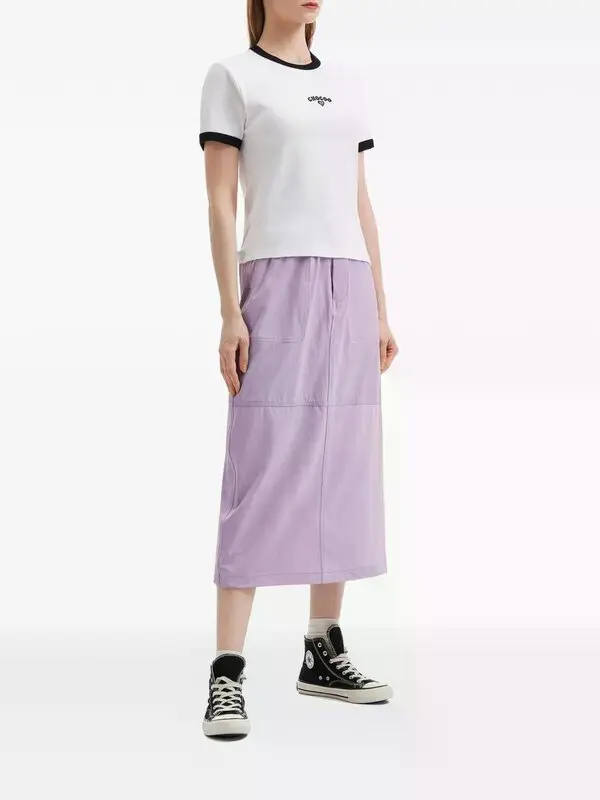CHOCOOLATE Embroidered Detail Cotton T-shirt - White