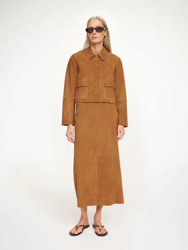 BY MALENE BIRGER Annie Suede Jacket - Rusty Sand