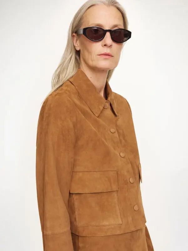 BY MALENE BIRGER Annie Suede Jacket - Rusty Sand
