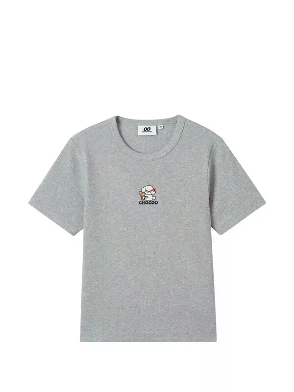 CHOCOOLATE Embroidered Logo T-shirt - Grey