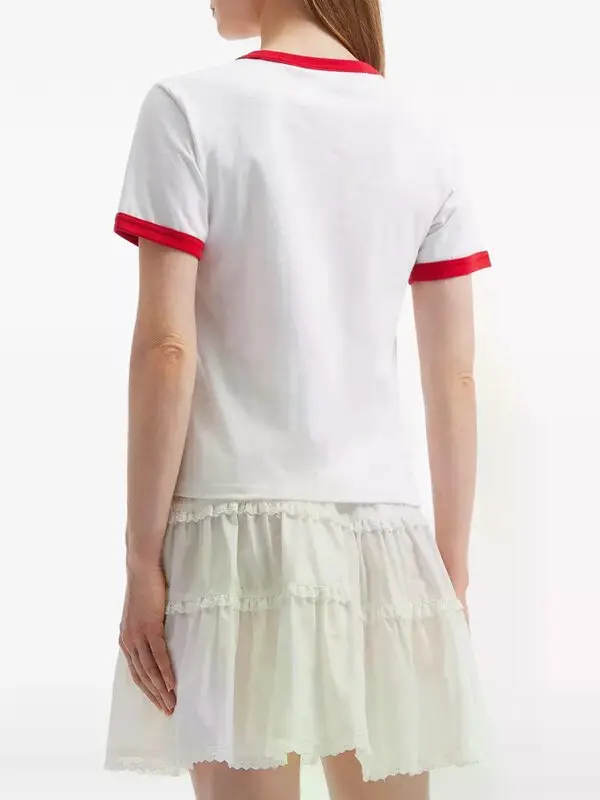 CHOCOOLATE Graphic-detail Cotton T-shirt - White