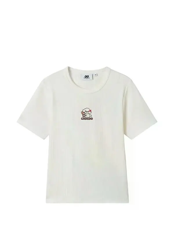 CHOCOOLATE Embroidered Logo T-shirt - Neutrals