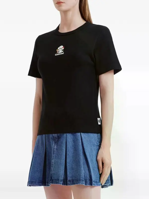 CHOCOOLATE Embroidered Logo T-shirt - Black