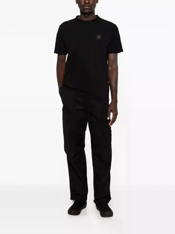 Stone Island Cargo Pocket Trousers - Black