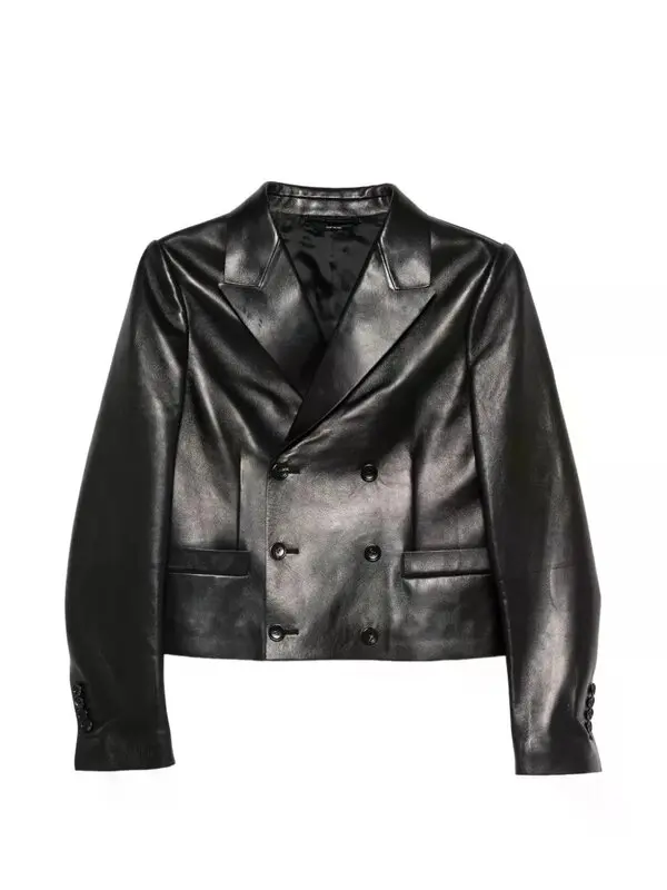 TOM FORD Double-breasted Leather Jacket