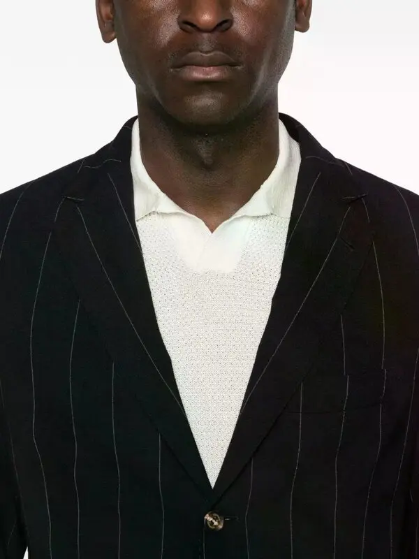 Eleventy Pinstripe-pattern Single-breasted Suit - Black