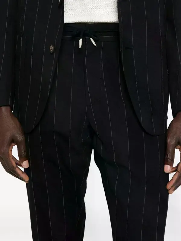Eleventy Pinstripe-pattern Single-breasted Suit - Black
