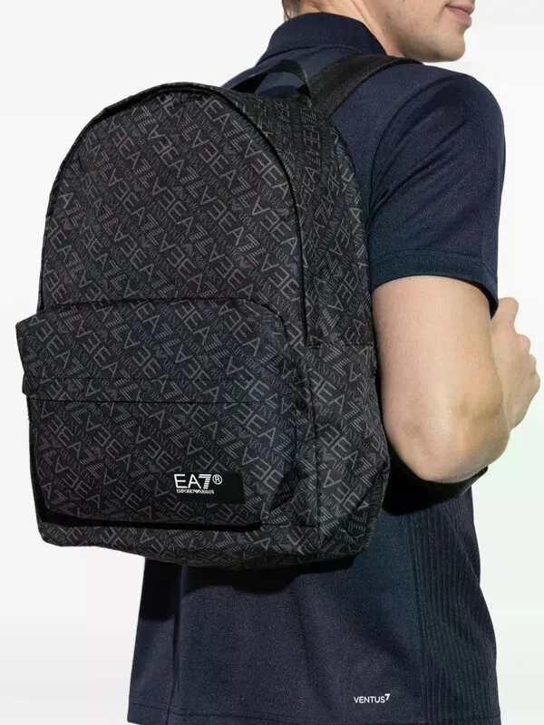 EA7 Logo Print Backpack