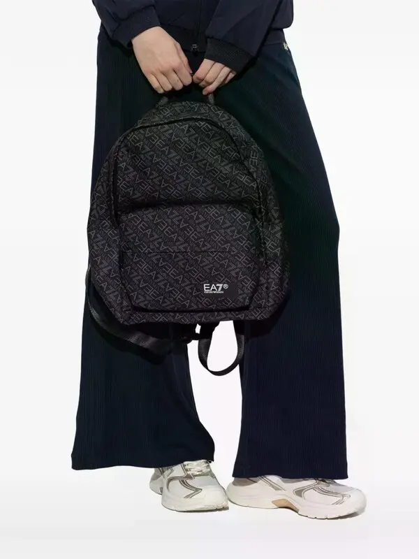 EA7 Logo Print Backpack