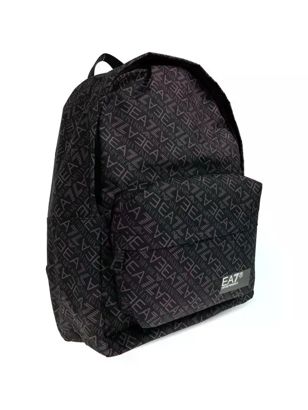 EA7 Logo Print Backpack