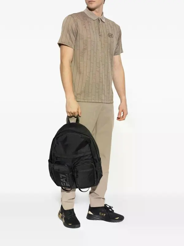 EA7 Monogram-pattern Polo Shirt