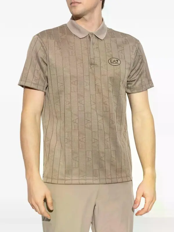 EA7 Monogram-pattern Polo Shirt