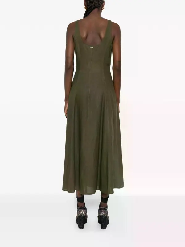 TWINSET Square-neck Midi Dress