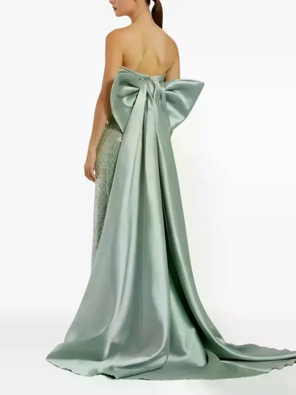 Mac Duggal Strapless Bow-back Maxi Gown