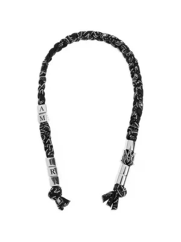 Amiri Braided Keyring - Silver