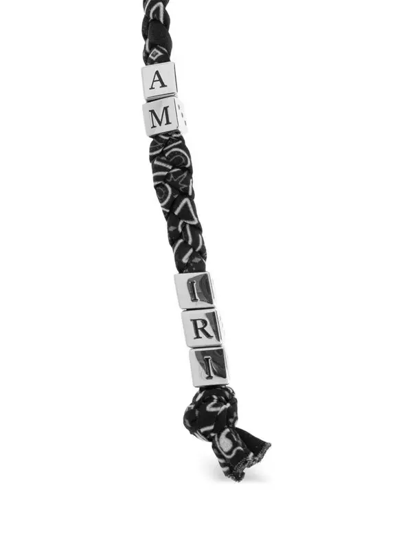Amiri Braided Keyring - Silver