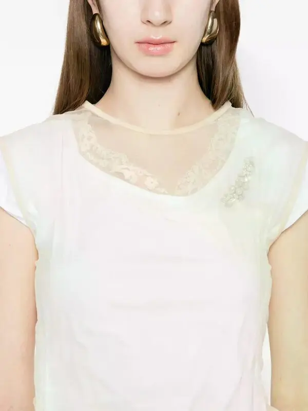 Simone Rocha Lace-trim T-shirt
