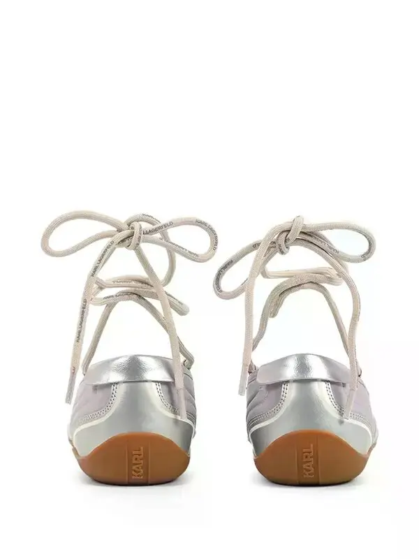 Karl Lagerfeld Altia Ballet Flats - Silver