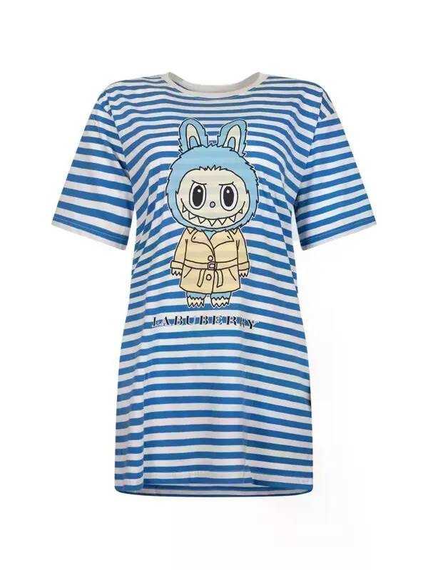 BLACK SCORE Striped T-shirt