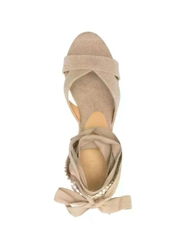 CastaÑer Cross-strap Beaded Espadrilles