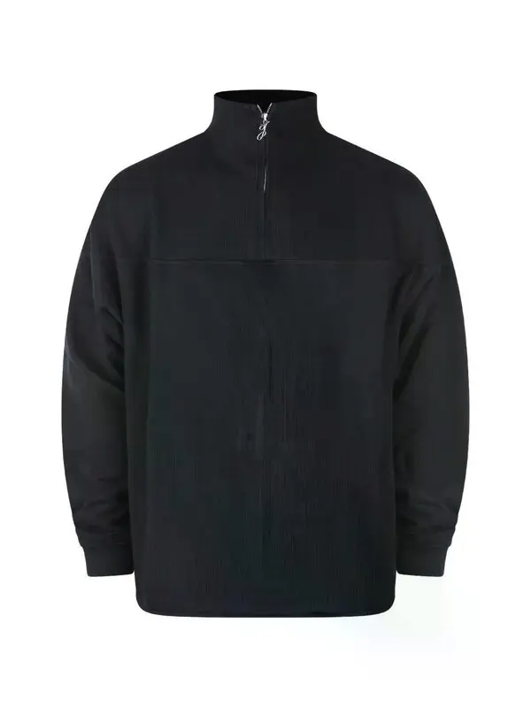 Jacquemus Rond Carré Zip Neck Shirt - Black