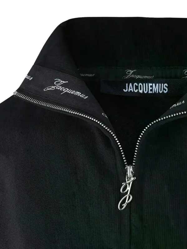 Jacquemus Rond Carré Zip Neck Shirt - Black