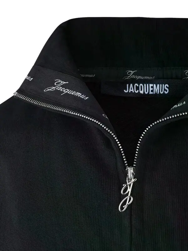 Jacquemus Rond Carré Zip Neck Shirt - Black