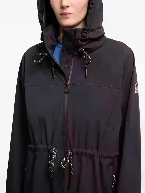 Moncler Drawstring Hooded Jacket - Black