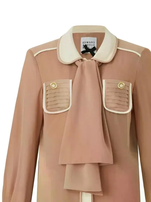 EDWARD ACHOUR PARIS Round-collar Pocketed Blouse