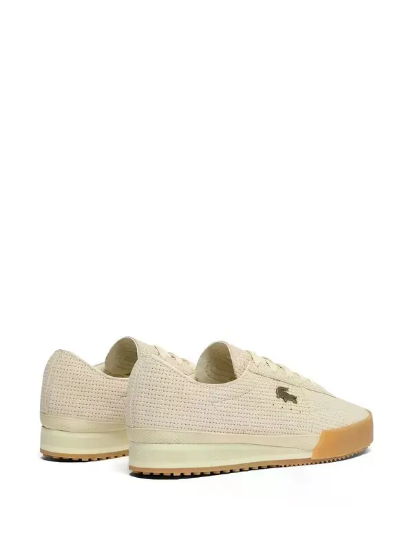 Lacoste Aura Perforated Leather Sneakers - Neutrals