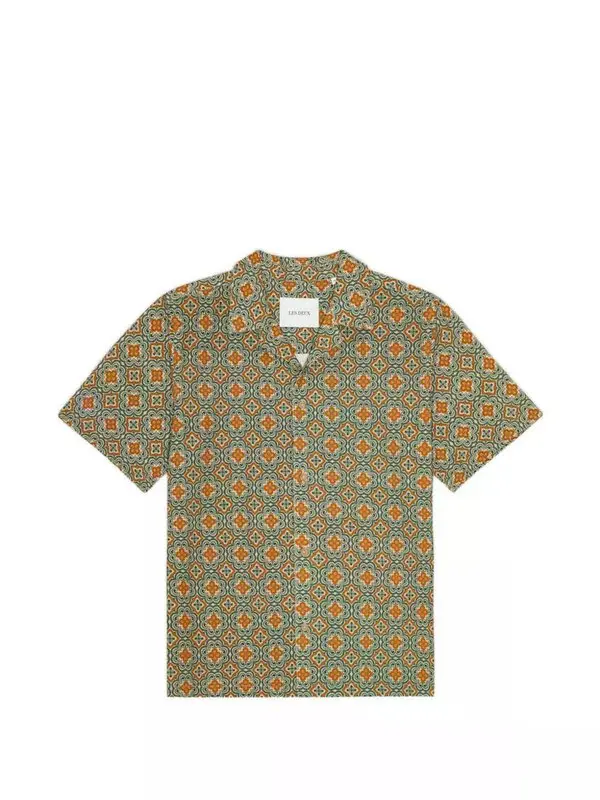 LES DEUX Lukas Arabesque Cotton Shirt