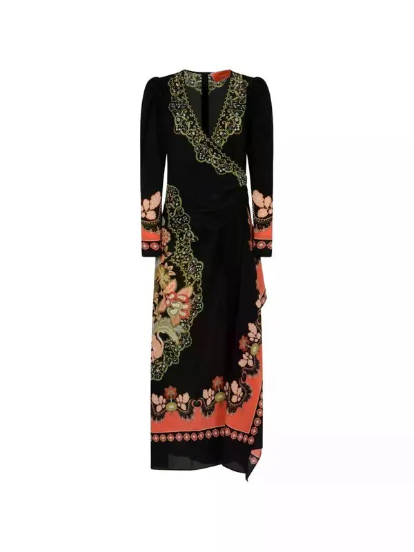 La DoubleJ Long Sleeve Floral Print Dress