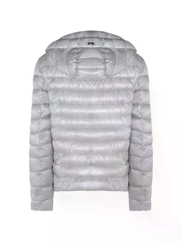 Herno Quilted Hooded Coat - Grey