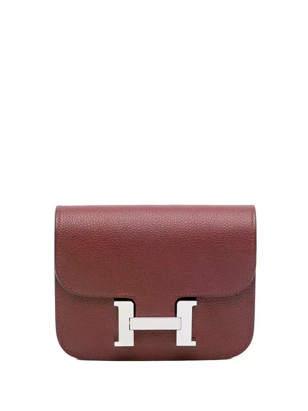 Hermès 2023 Clemence Constance Slim Wallet - Red