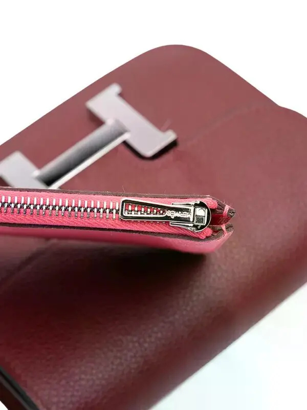 Hermès 2023 Clemence Constance Slim Wallet - Red