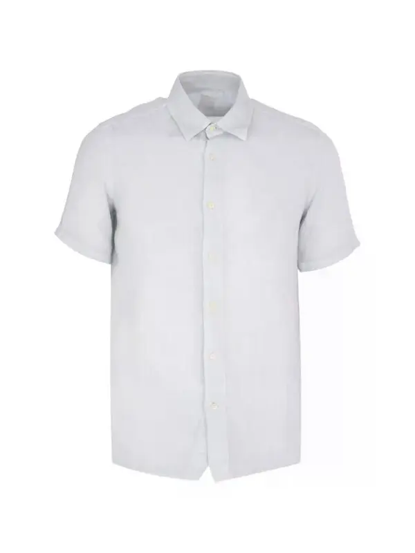120% Lino Contemporary Fit Shirt - Blue