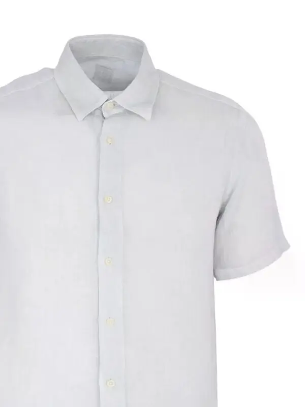 120% Lino Contemporary Fit Shirt - Blue