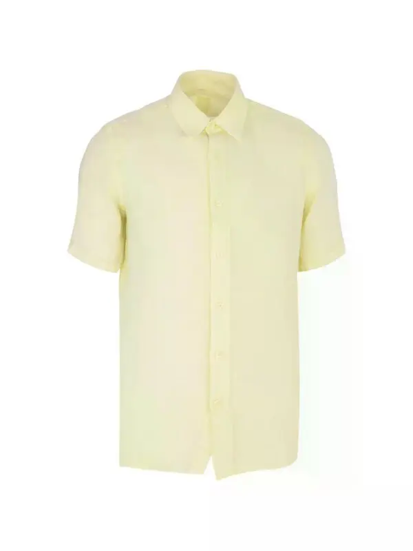 120% Lino Short-sleeve Shirt - Yellow