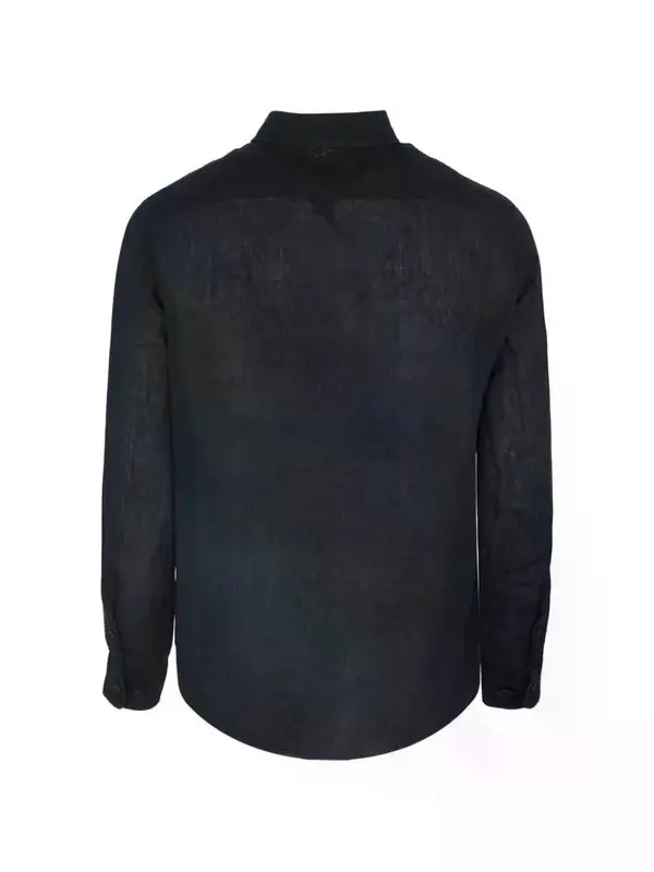 120% Lino Contemporary Fit Shirt - Blue