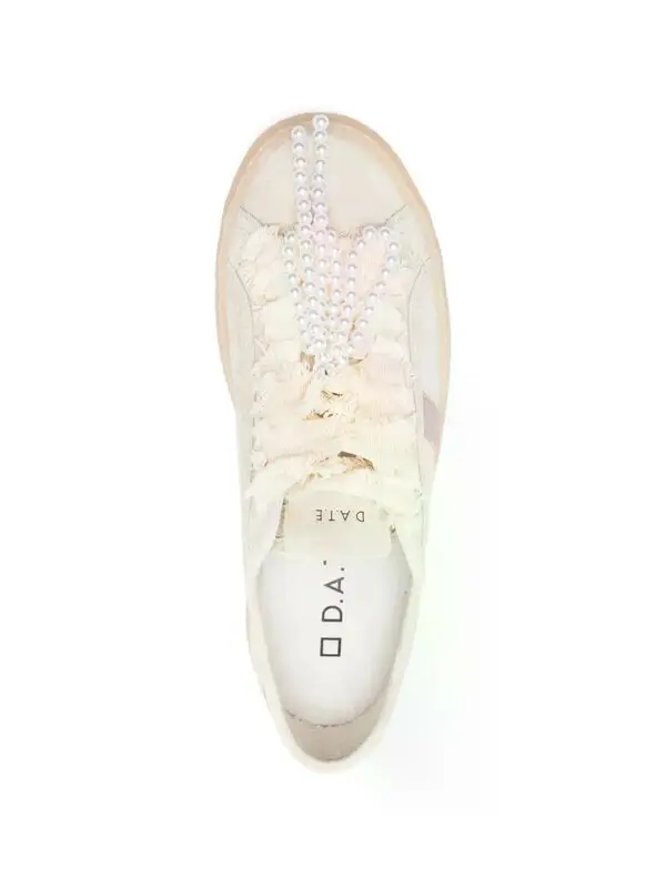 D.a.t.e. Tender Bow Sneakers - Neutrals