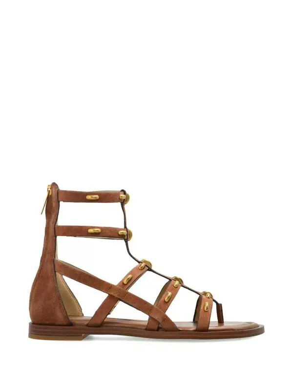 Michael Kors Studded Strappy Sandals - Brown