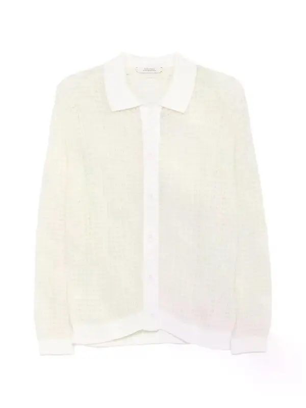 Dorothee Schumacher Airy Waffle Knit Collared Cardigan