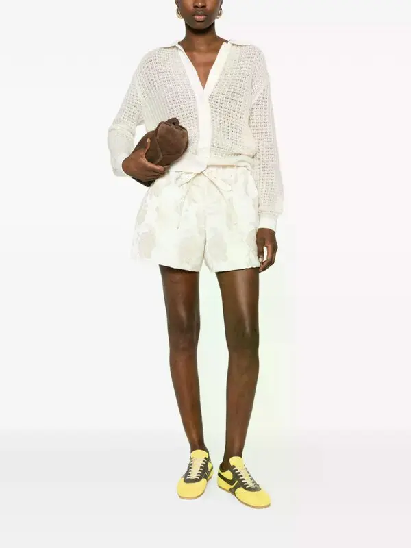 Dorothee Schumacher Airy Waffle Knit Collared Cardigan