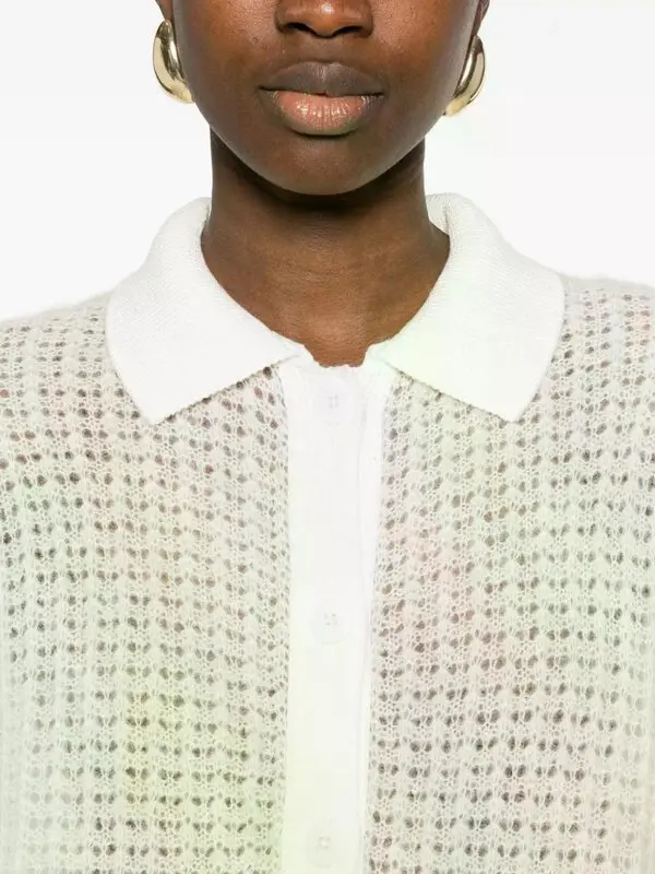 Dorothee Schumacher Airy Waffle Knit Collared Cardigan