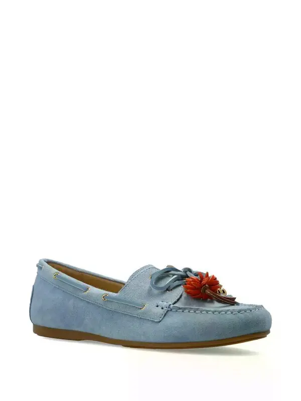Michael Kors Light Leather Tassel Detail Loafers - Blue