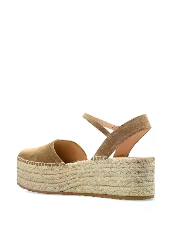 GIANVITO ROSSI Round-toe Platform Espadrilles - Neutrals