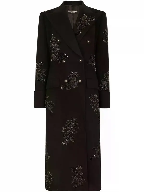 Dolce & Gabbana Embroidered Double-breasted Coat
